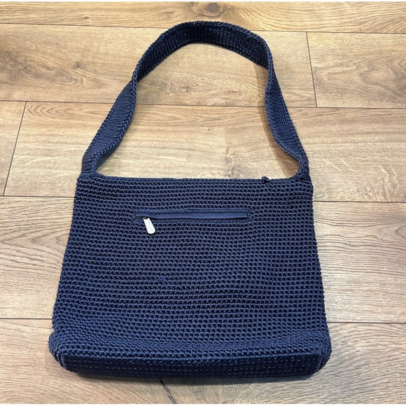 The Sak | Bags | The Sak Navy Woven Crochet Handbag With Striped Liner ...